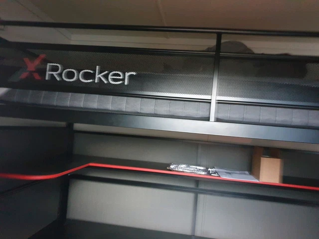 X ROCKER BATTLE Bunk Single High Sleeper Bed with Gaming Desk Gaming ...