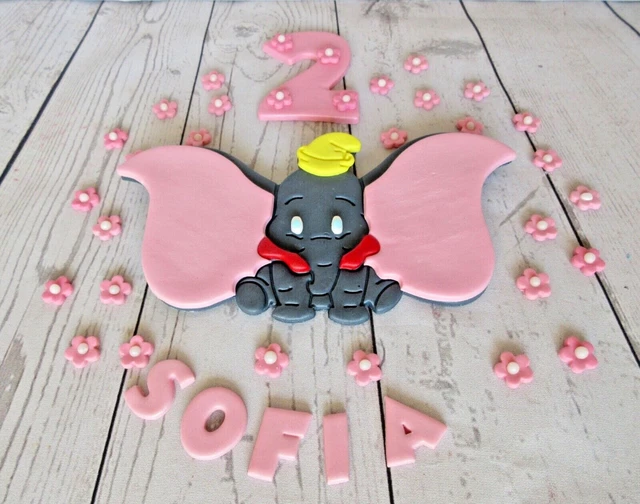 LARGE DUMBO CAKE Topper. Fondant Dumbo Cake Topper. Dumbo Edible Cake ...