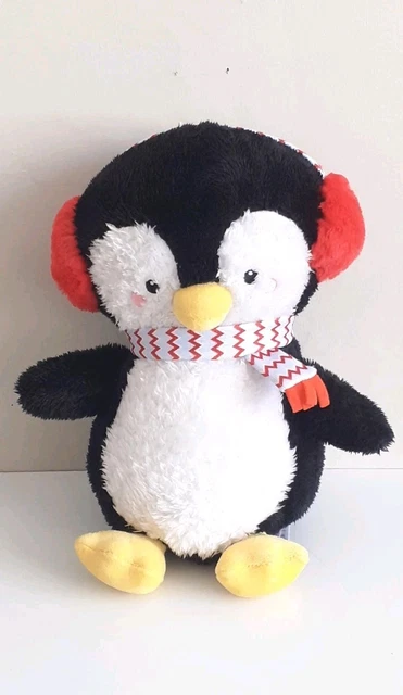 PRIMARK CUTE PLUSH Penguin Soft Toy Chilly with Scarf & Earmuffs 32cm ...