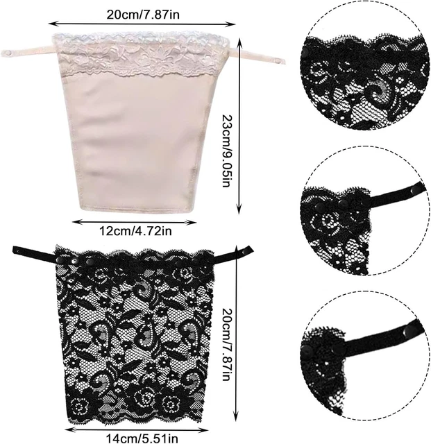 GWAWG 6 PCS Lady Clip-on Mock Camisole Bra Insert Overlay Modesty Panel ...