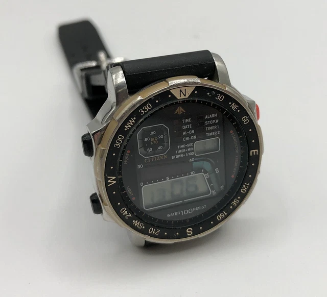 OROLOGIO CITIZEN D060 windsurfing 90's watch vintage clock digital rare ...