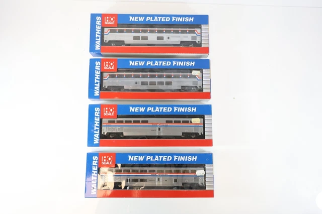 WALTHERS HO GAUGE Amtrak Phase III Coaches x4 (07) £0.99 - PicClick UK