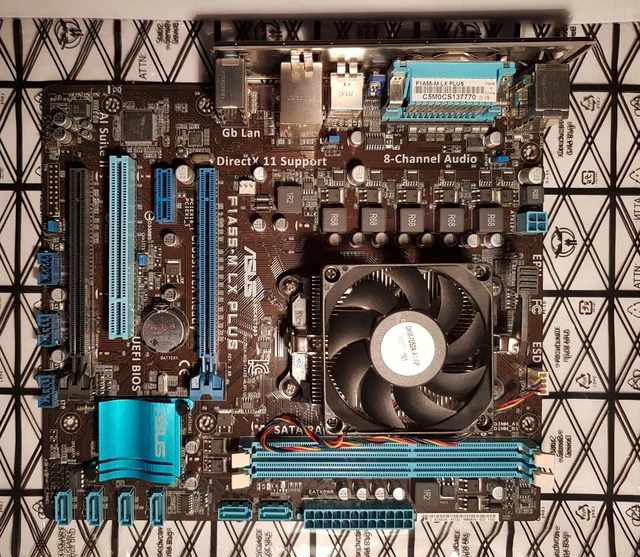 ASUS F1A55-M LX PLUS Micro ATX Motherboard w/ AMD FM1 A4-3400 CPU ...