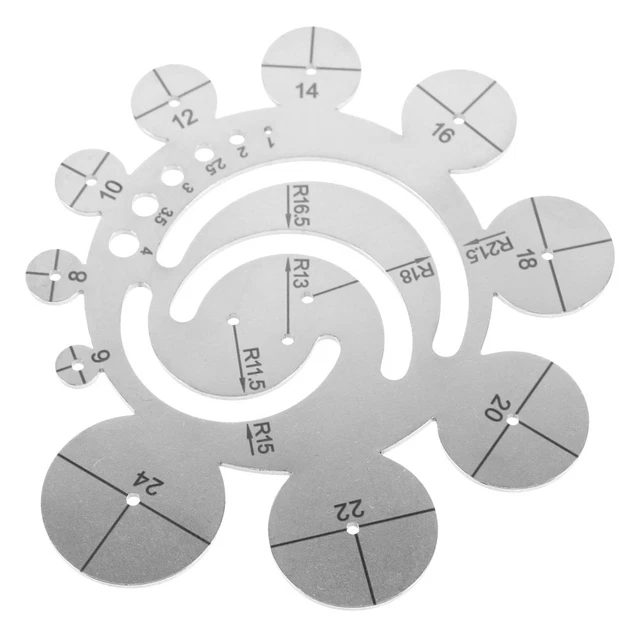 RULER STENCIL CORNER Radius Template Circle Drawing Maker £14.99 ...