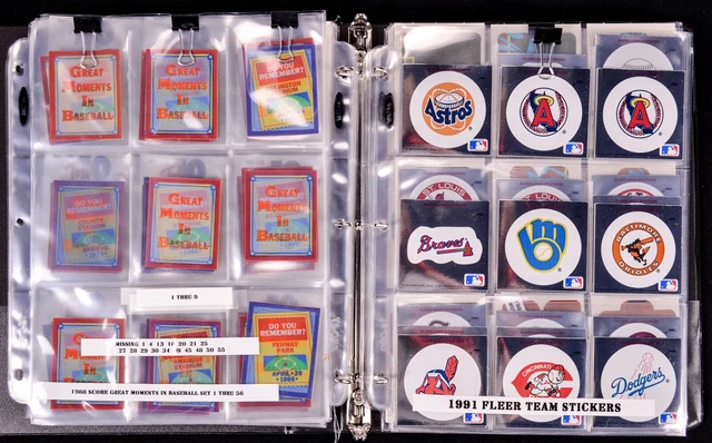 COLLECTION OF MLB Baseball Card Team Logo Sticker Sets & Holograms ...