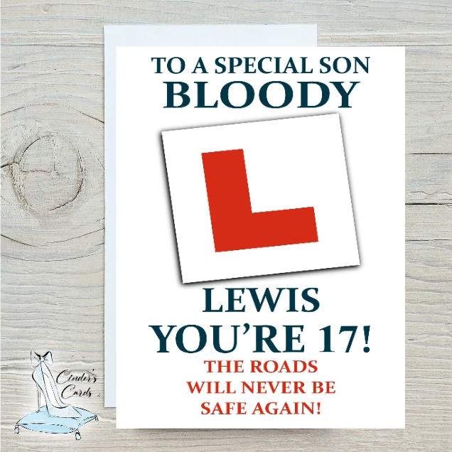 PERSONALISED BIRTHDAY CARD new driver 17th car any name/age/occasion £2 ...