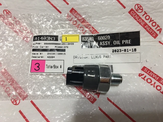*NEW GENUINE TOYOTA Lexus Scion Oil Pressure Sensor Switch Assy 83530 ...