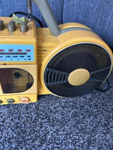 PHILIPS D8007 ROLLER Yellow Boombox Radio Cassette Player Rare Working ...