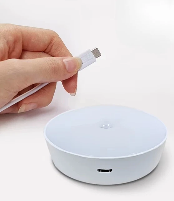 LED MOTION SENSOR Light Bi Colour Rechargeable PIR Night Lamp Magnetic ...