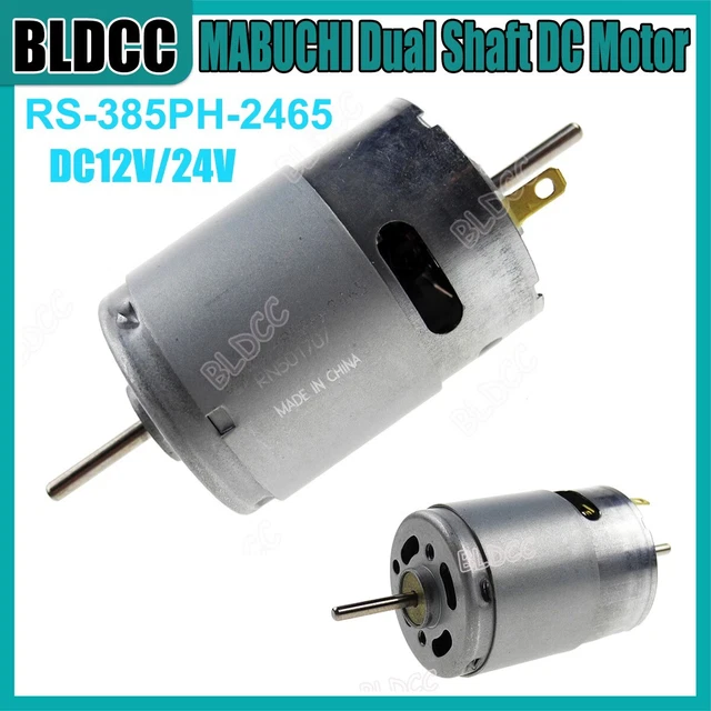 MABUCHI DC 12V/24V Dual Shaft High Torque High Speed DC Motor DIY ...