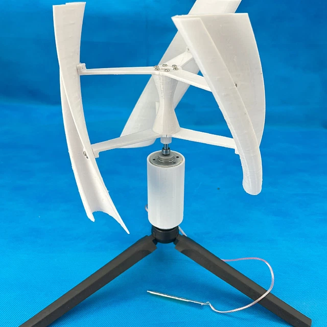 MICRO WIND TURBINE Vertical Axis Brushless DC Generator 3pcs leaves £59 ...