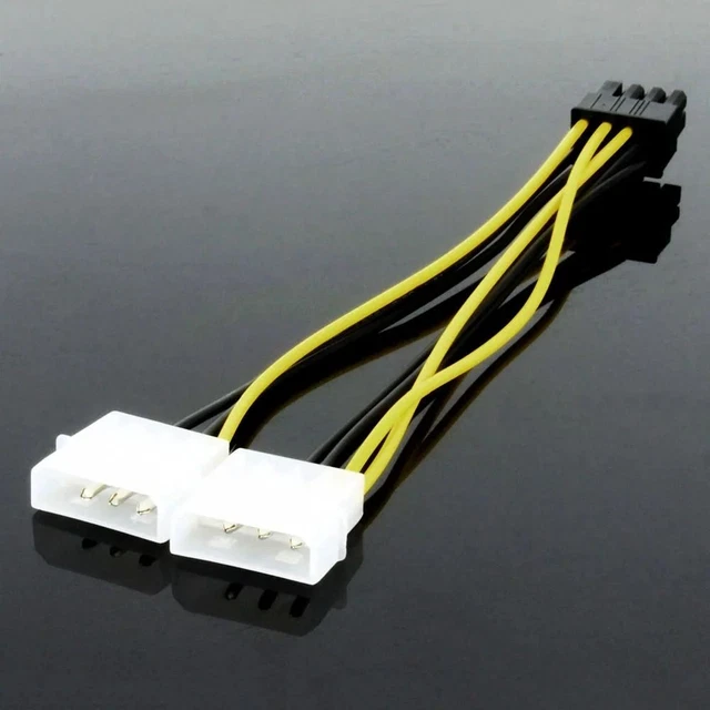 18CM 8-PIN PCIE to Molex Dual 4-Pin Computer PC Desktop DIY $5.94 ...