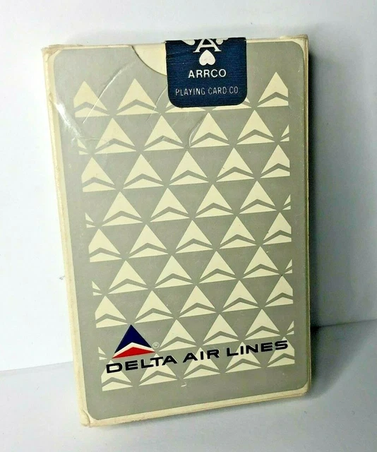 VINTAGE DELTA AIRLINES Playing Cards sealed Arrco Playing Card Co Box £ ...