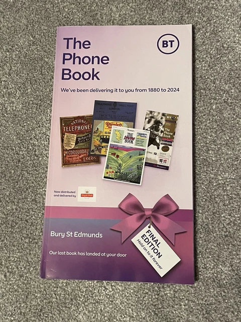 BT PHONE BOOK. Bury St.Edmunds. Final Edition. 2024 New £0.99 - PicClick UK