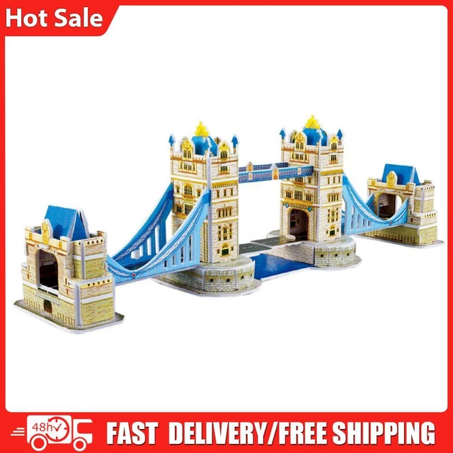 PAPER LONDON BRIDGE Model Puzzle 3D DIY Jigsaw Children Educational ...