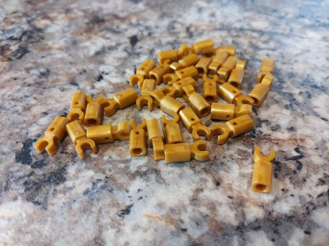 LEGO PEARL GOLD Bar Holder with Clip - Qty 111 £3.46 - PicClick UK