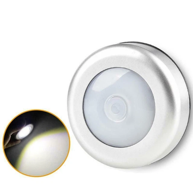 WIRELESS 6 LED Closet Under Cabinet Puck Light for Bedroom Warm White ...