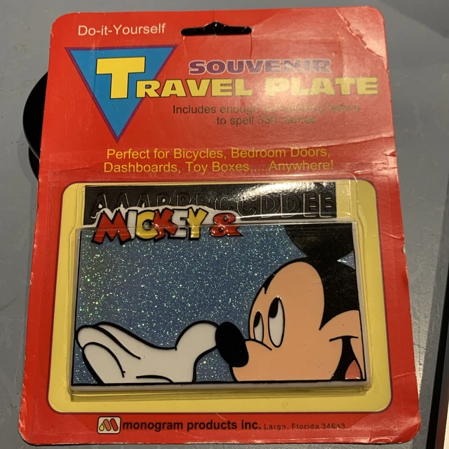 RARE VINTAGE MICKEY Mouse Disney Monogram Products DIY Souvenir Travel ...