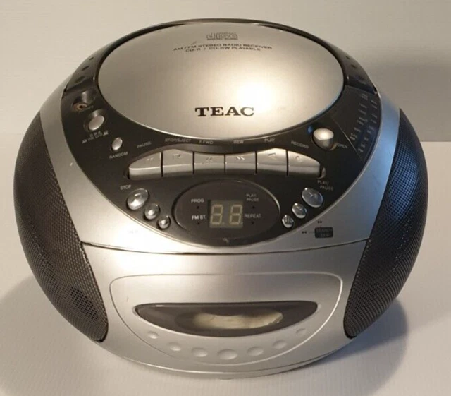 TEAC PC-D825 OVAL AM/FM Radio Cassette CD Player Portable Boombox AC or ...