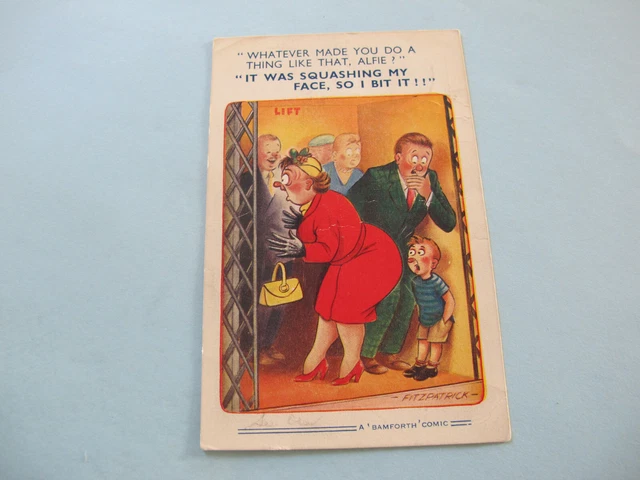 ARTIST SIGNED FITZPATRICK Bamforth Comic Series Postcard $9.99 ...