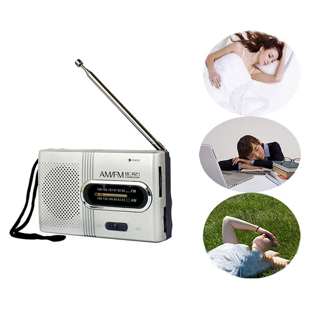MINI RADIO AM FM Music Player Speaker with Telescopic Antenna Outdoor ...