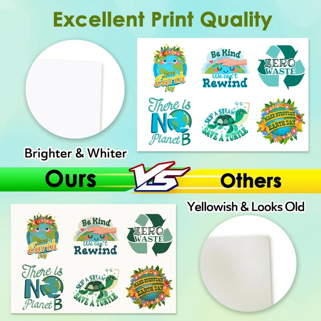 A-SUB VINYL STICKER Paper High Glossy White Waterproof Removable 25 ...