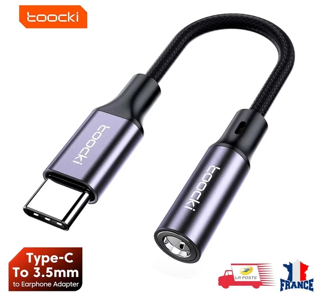ADAPTATEUR CONNECTEUR USB Type C vers Prise Jack 3.5mm Audio Aux pour ...