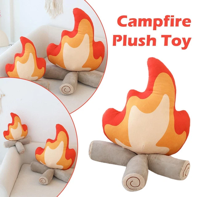 CAMPFIRE FLAME PILLOW Plush Toy BonFire Shape Fire Doll Ornament prop ...
