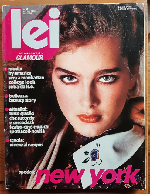 LEI MAGAZINE (ITALIAN Glamour) October 1980 N. 44 Brooke Shields Cover ...
