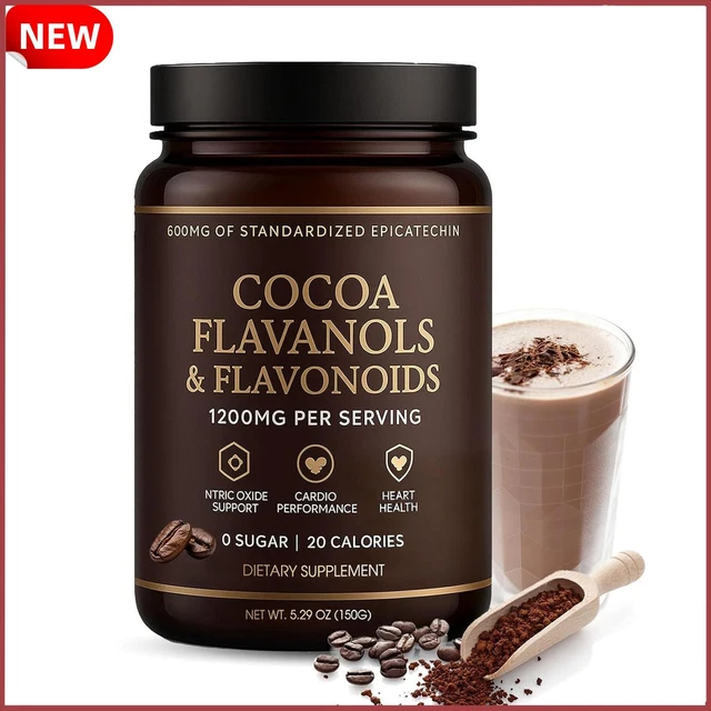 BLACK FOREST HIGH Flavanol Cocoa Powder 150g Pure Cocoa Flavanols and ...