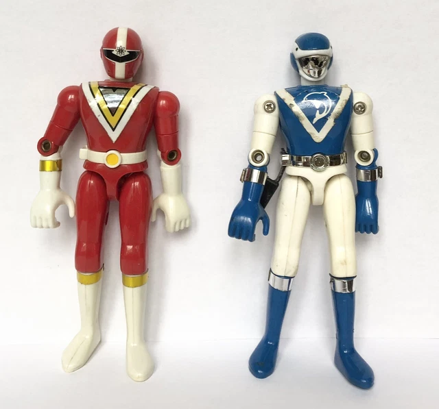 LOT 2 FIGURINES Bioman Liveman - Bandai - Sentai Red Power Rangers ...