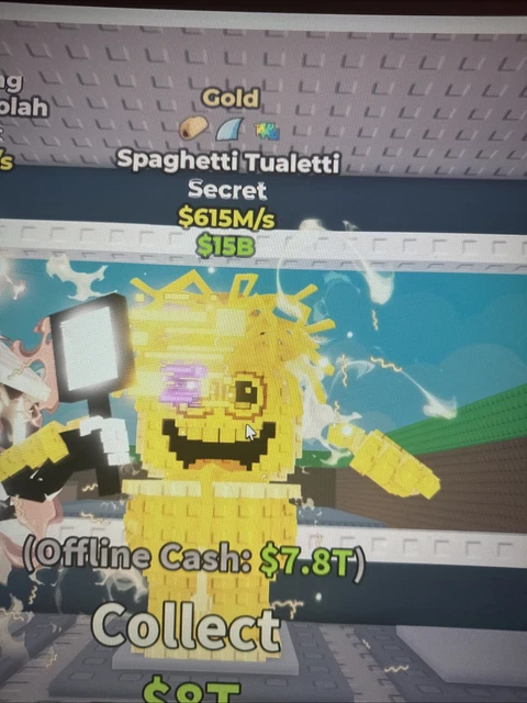 STEAL A BRAINROT Spaghetti Toiletti 615m/s EUR 44,00 - PicClick FR