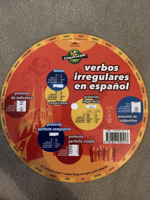 SPANISH VERB WHEEL Verbos Irregulares En Espanol £3.00 - PicClick UK