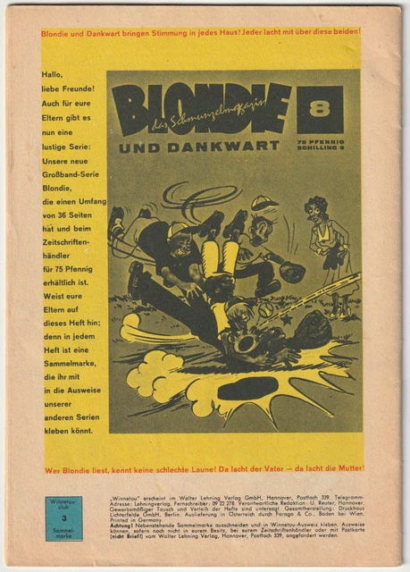 KARL MAY/WINNETOU #3 Blutsbrüder, Lehning COMICHEFT Z2 EUR 20,00 ...