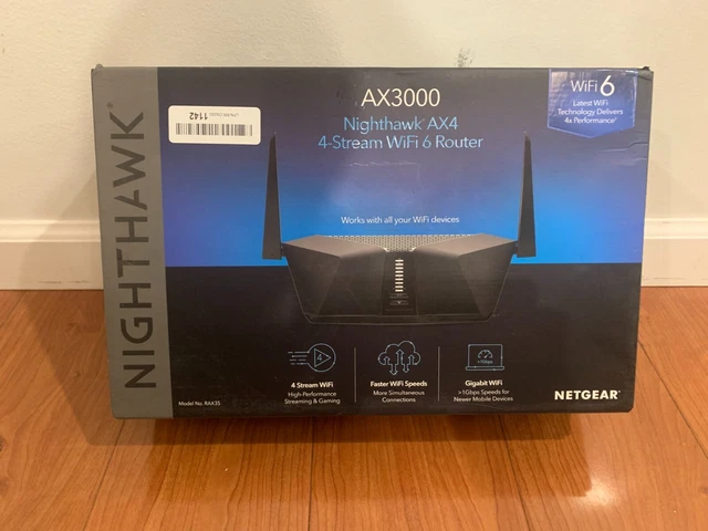 NETGEAR NIGHTHAWK AX4 4-Stream AX3000 Wi-Fi 6 Router (RAX40-100NAS ...