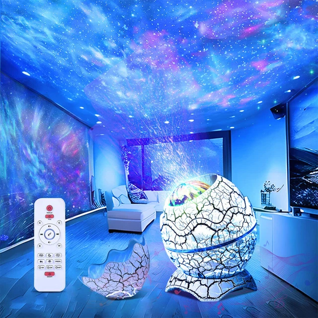 DINOSAUR EGG LED Starry Galaxy Projector Night Light with Remote ...
