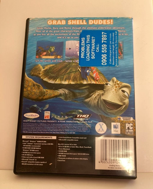 'DISNEY PIXAR' FINDING NEMO: PC CD-Rom Game (2003) £2.21 - PicClick UK