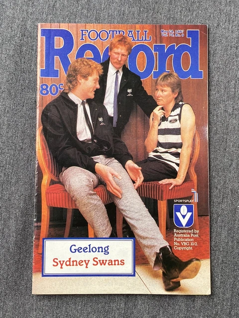 1987 VFL FOOTBALL Record May 24 Geelong v Sydney Swans $10.00 - PicClick AU