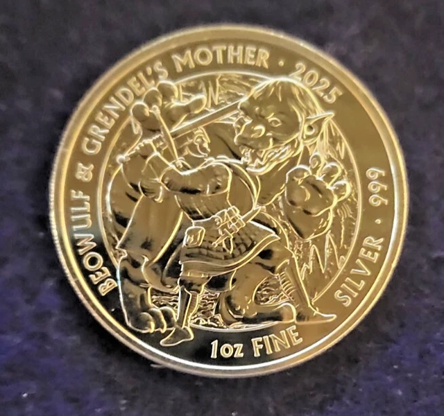 2025 BEOWULF & Grendel's Mother 1oz Silver Bullion Coin In Capsule £41. ...