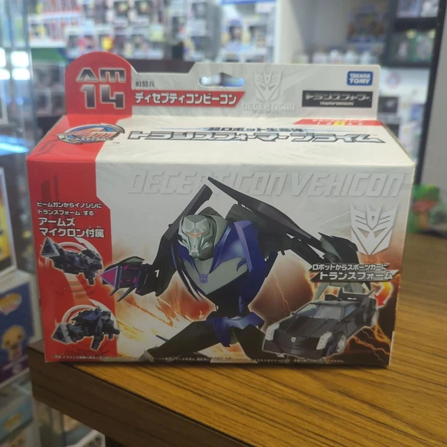 FIGURINE ARTICULÉE TRANSFORMERS Prime AM-14 Decepticon Vehicon Takara ...
