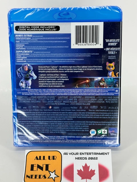 DISNEY LIGHTYEAR (BLU-RAY, 2-Disc DVD, Digital, 2022) Pixar Buzz Sealed ...