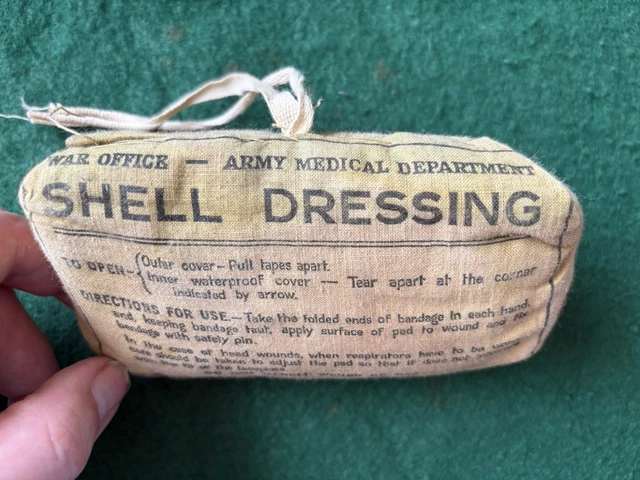 ORIGINAL BRITISH ARMY Post War Shell Dressing Dated 1956. £10.00 ...