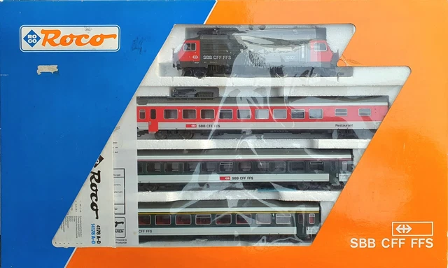 ROCO - SET Sbb Con Re 4/4 + 3 Carrozze Passeggeri - Con Scatola EUR 144 ...