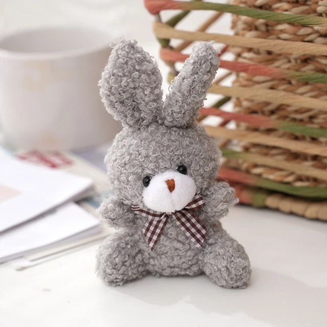 CARTOON RABBIT LINT Cuddly Soft Bunny Sleeping Toy for Boys Girls (Grey ...