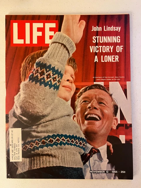 LIFE MAGAZINE NOVEMBER 12, 1965 John Lindsay Stunning Victory, Vintage ...