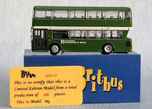 BRITBUS AN1-17 1:76 Leyland Atlantean Double Deck Bus Southdown Boxed £ ...