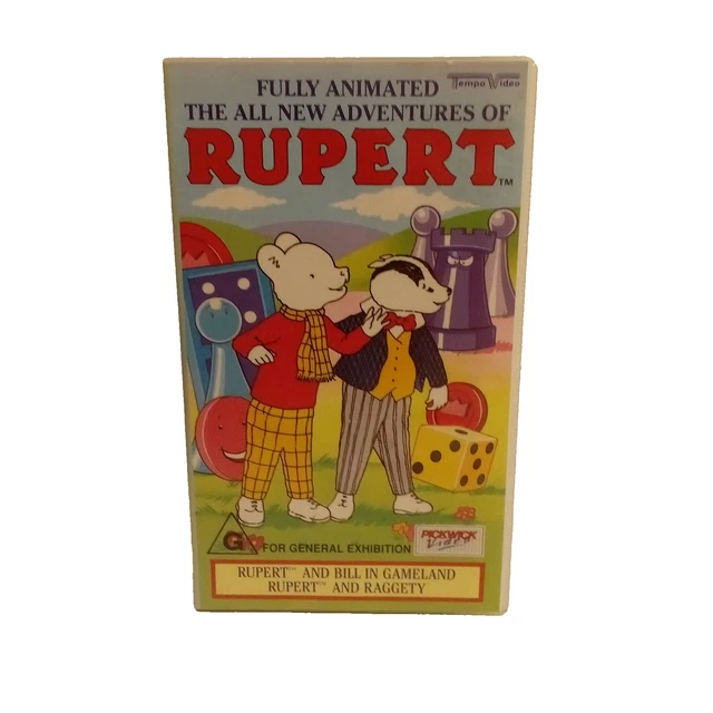 RUPERT BEAR VHS Rupert and Bill in Gameland & Rupert and Raggety ...