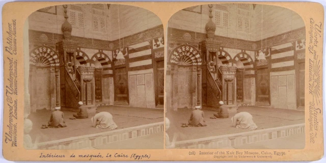 EGYPT.EGYPT.KAIT BEY INTERIOR Mosque.Cairo.Cairo.Stereoview.Stereo ...