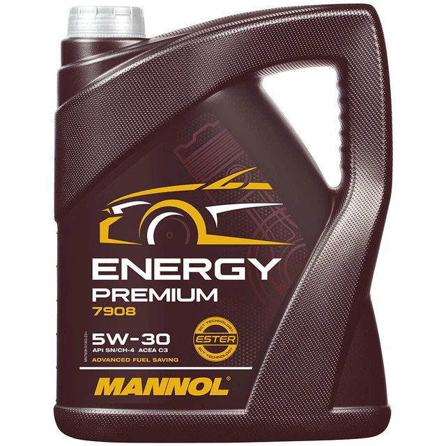 5 LITRE MANNOL Energy Premium 5W-30 huile moteur Api Sn / CH-4 Acea C2 ...