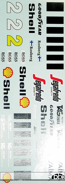 1/12 MCLAREN MP4/2C ROSBERG REPLACEMENT DECAL for PROTAR EUR 30,00 ...